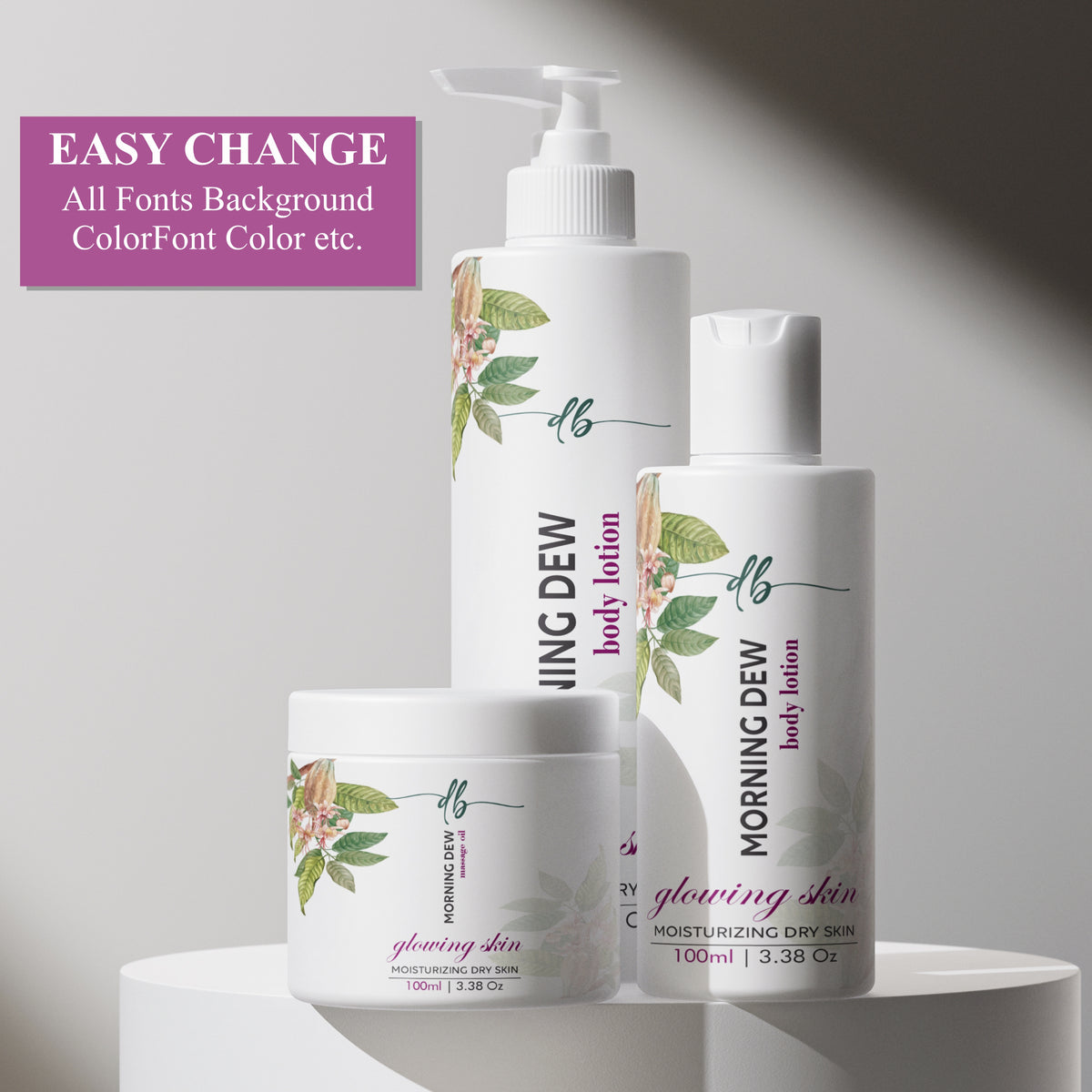 Customized Body Product Labels, DIY Cosmetic Label Editable Cosmetic L ...