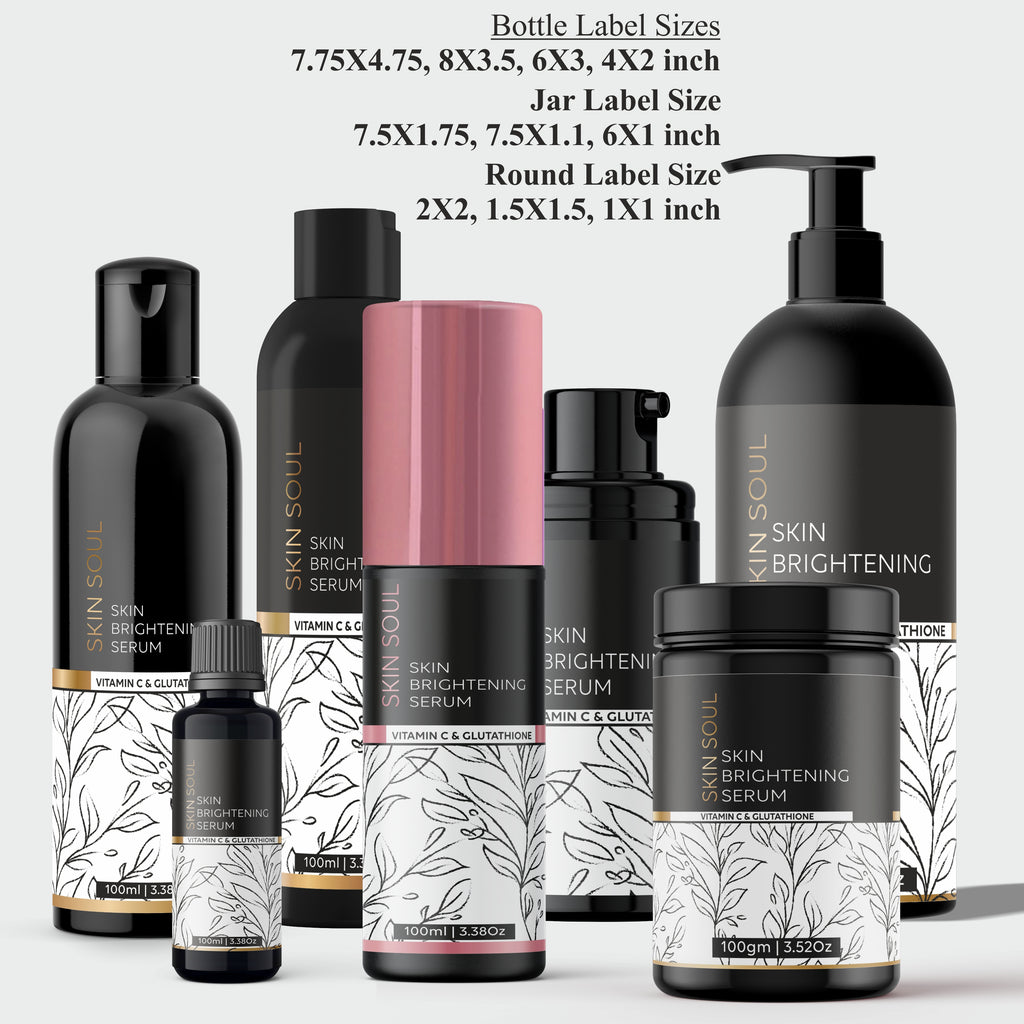 Customized Body Product Labels, DIY Cosmetic Label Editable Cosmetic L ...