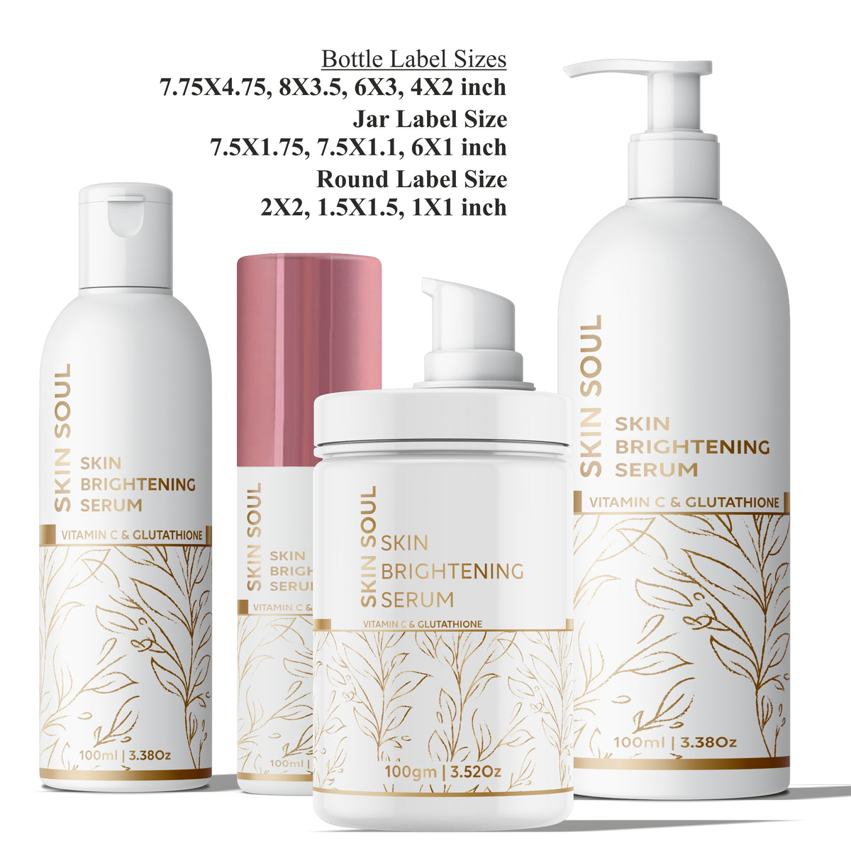 Customized Body Product Labels, DIY Cosmetic Label Editable Cosmetic L ...