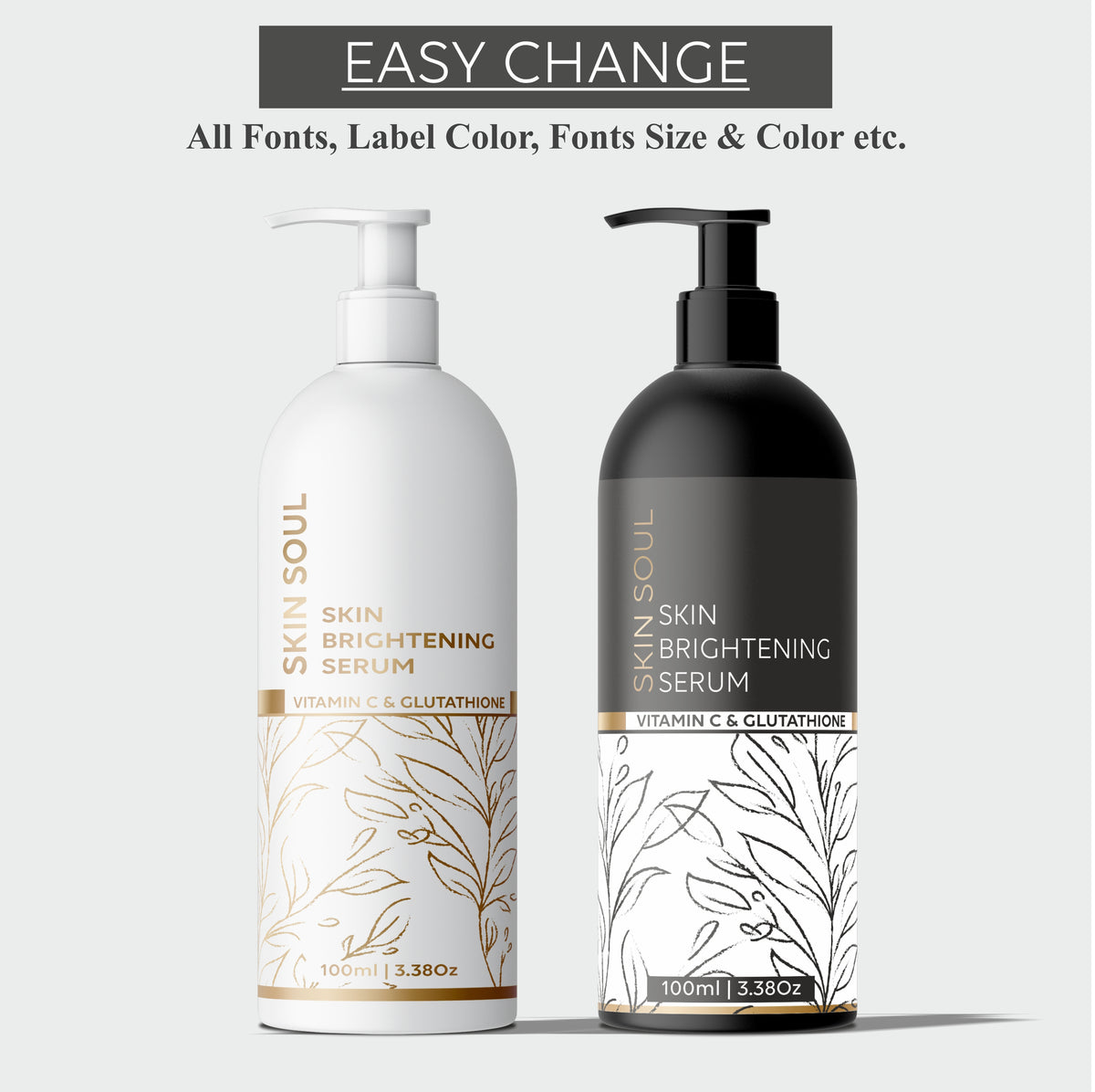 Customized Body Product Labels, DIY Cosmetic Label Editable Cosmetic L ...