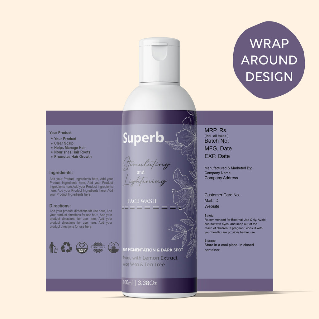 Product Label | Template Editable | Cosmetic Label Template | Skin Car ...