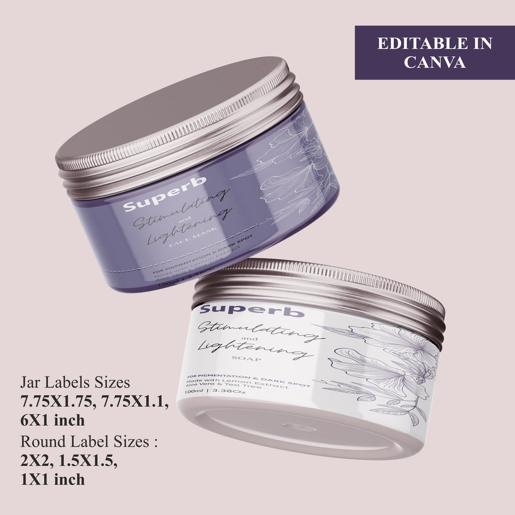 Product Label | Template Editable | Cosmetic Label Template | Skin Car ...