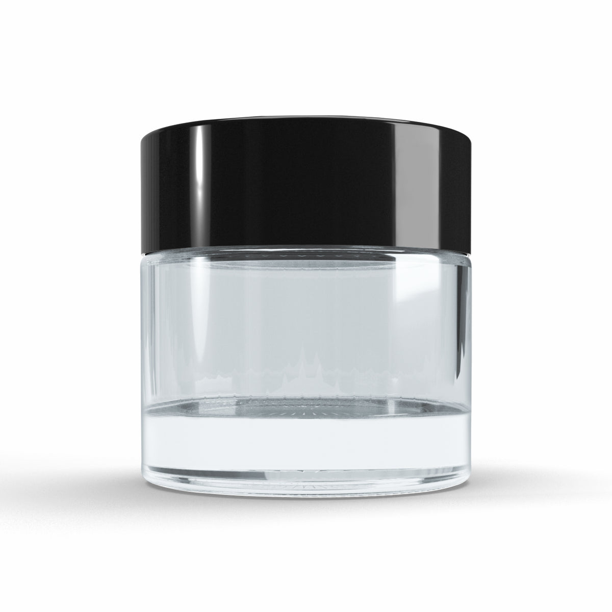 Empty Transparent Clear Glass Jar with Black Shiny Screw Cap- 10gm [ZM ...