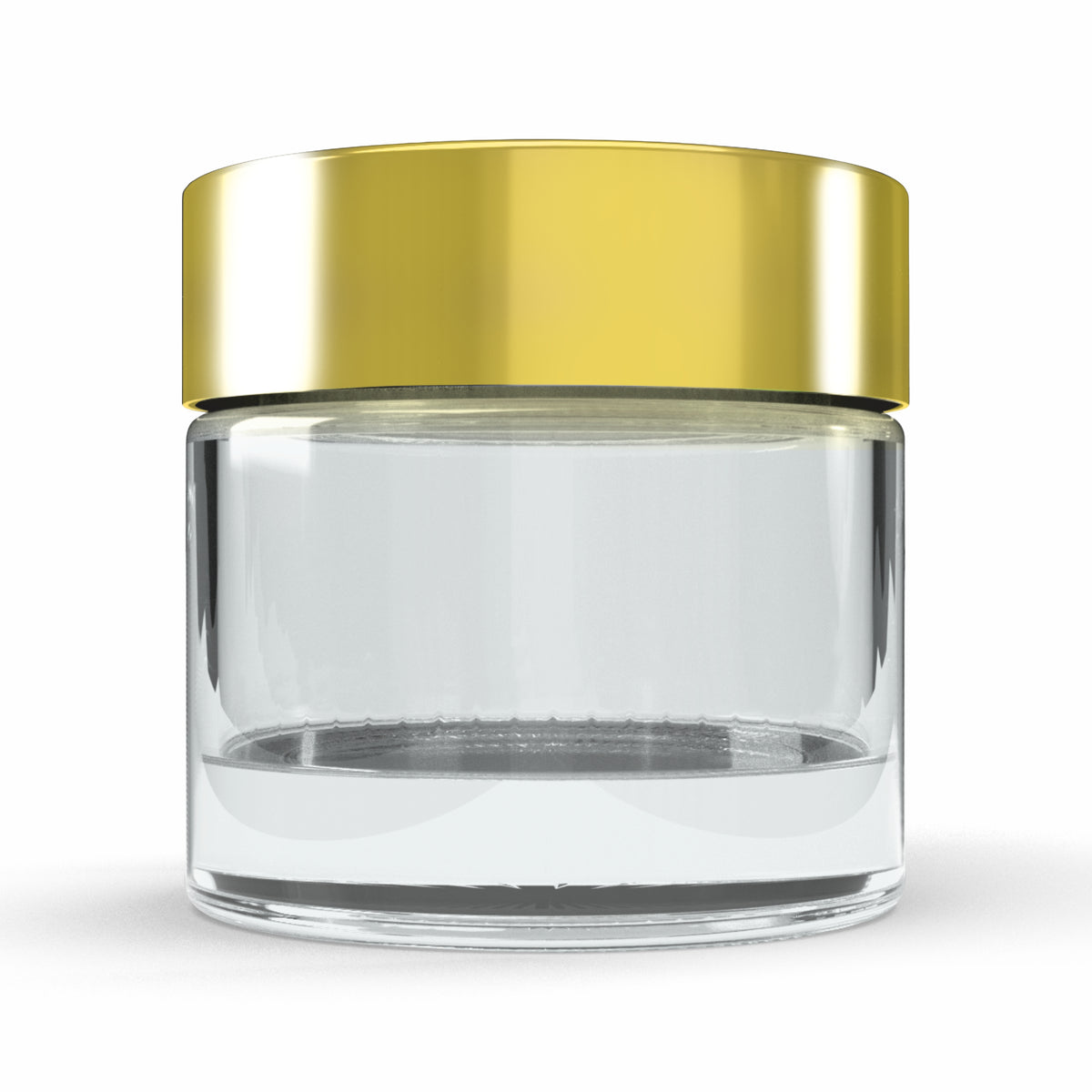 Empty Transparent Clear Glass Jar with Gold Plated Screw Cap- 10gm [ZM ...
