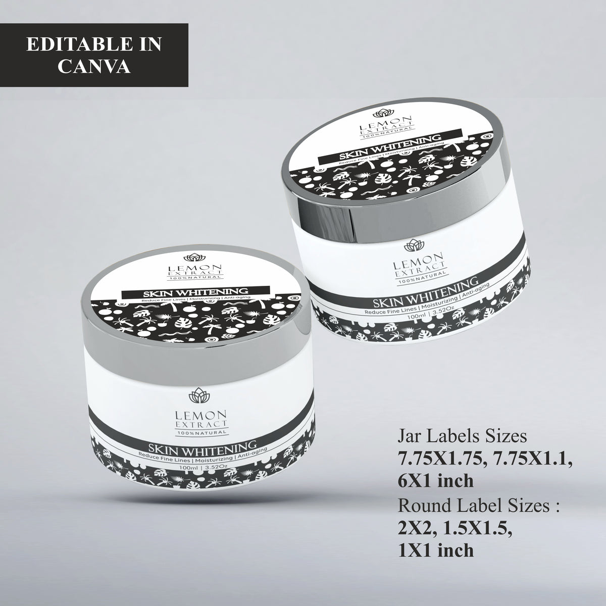 Customized Body Product Labels, DIY Cosmetic Label Editable Cosmetic L ...