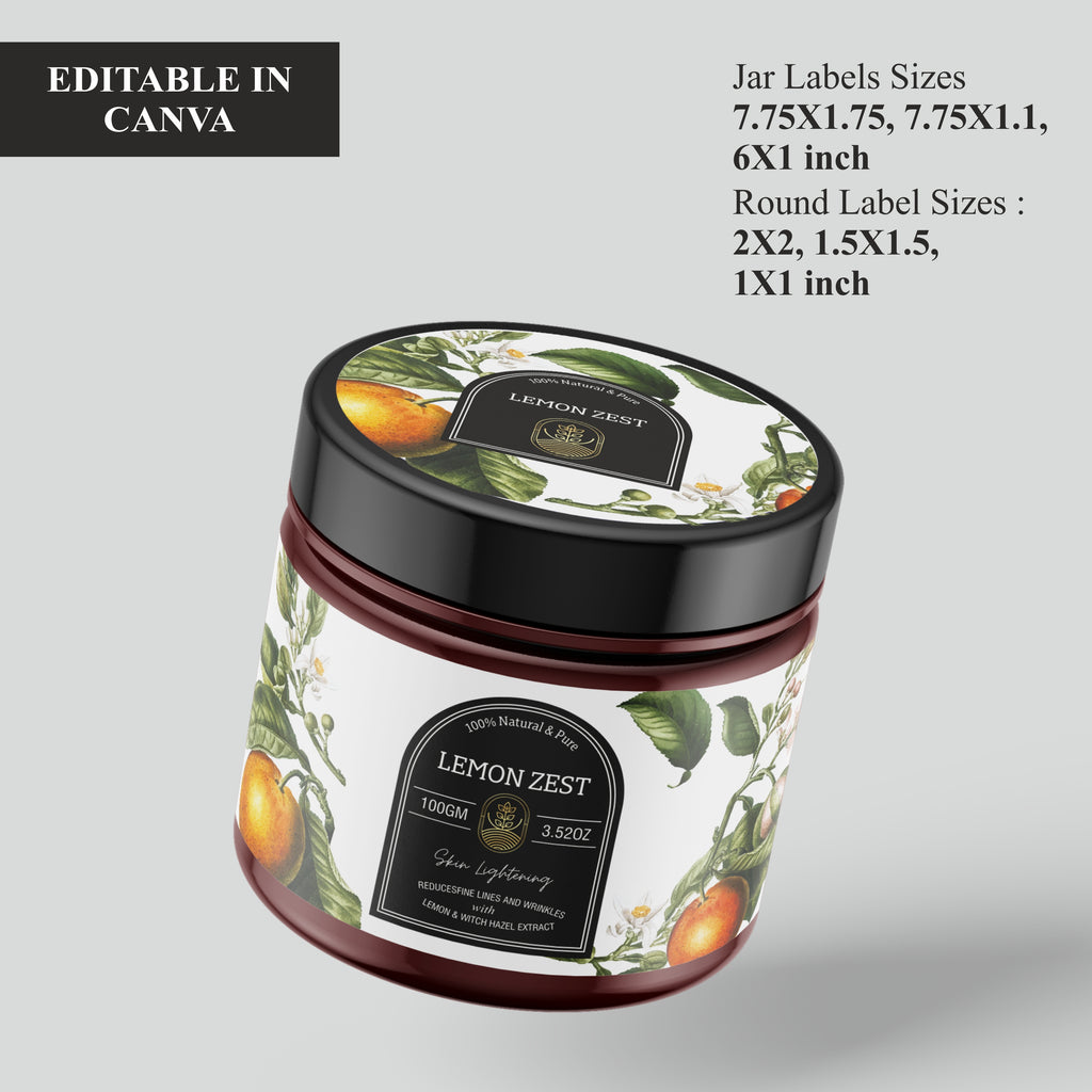 Customized Body Product Labels, DIY Cosmetic Label Editable Cosmetic L ...