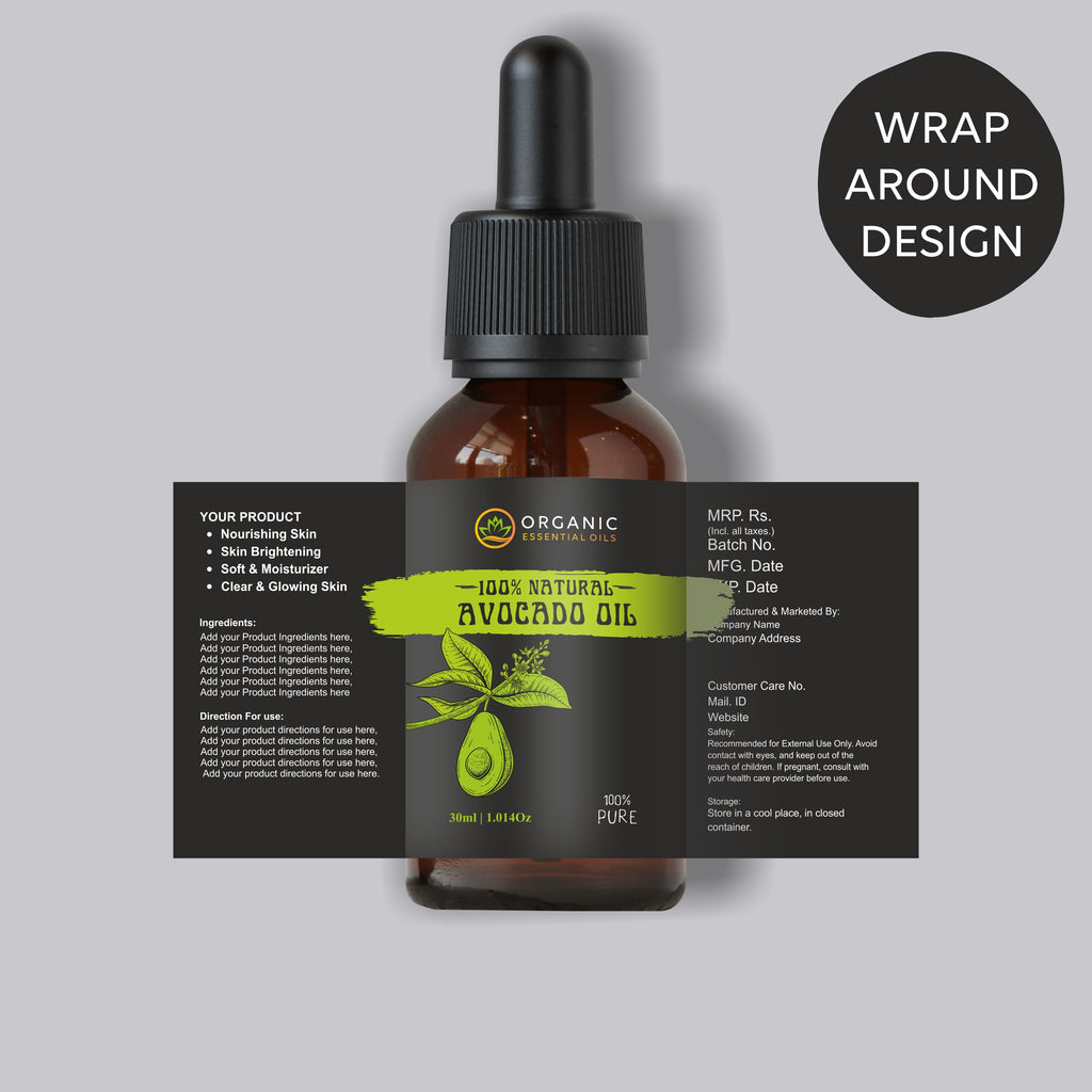 Editable Cosmetic Label Templates, CANVA, Editable Body Product Labels ...