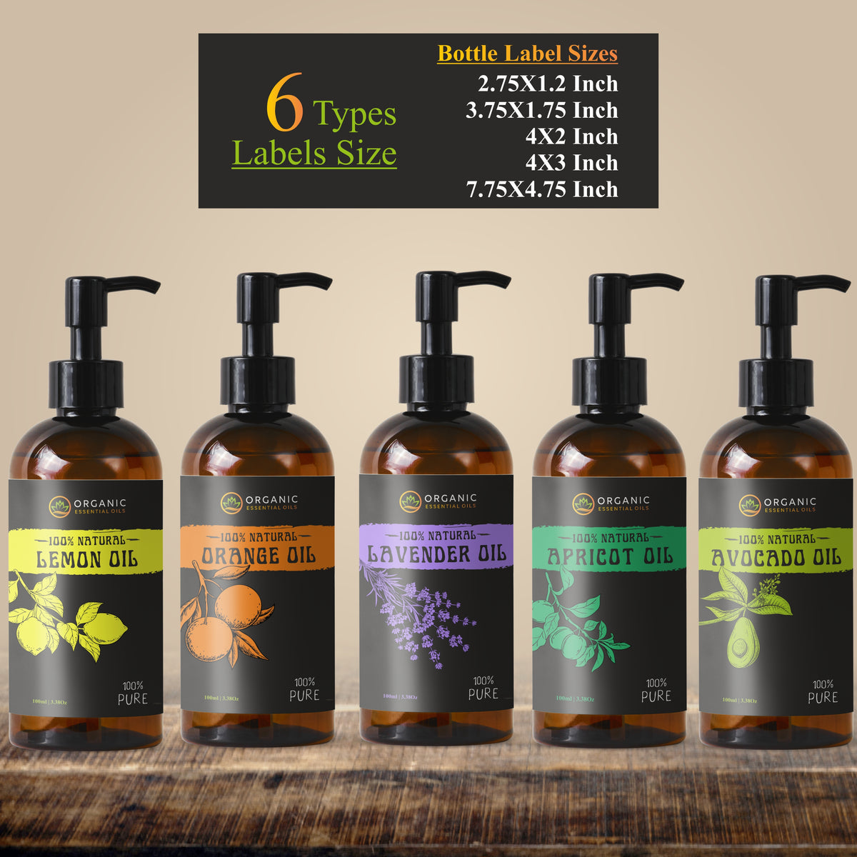 Editable Cosmetic Label Templates, CANVA, Editable Body Product Labels ...