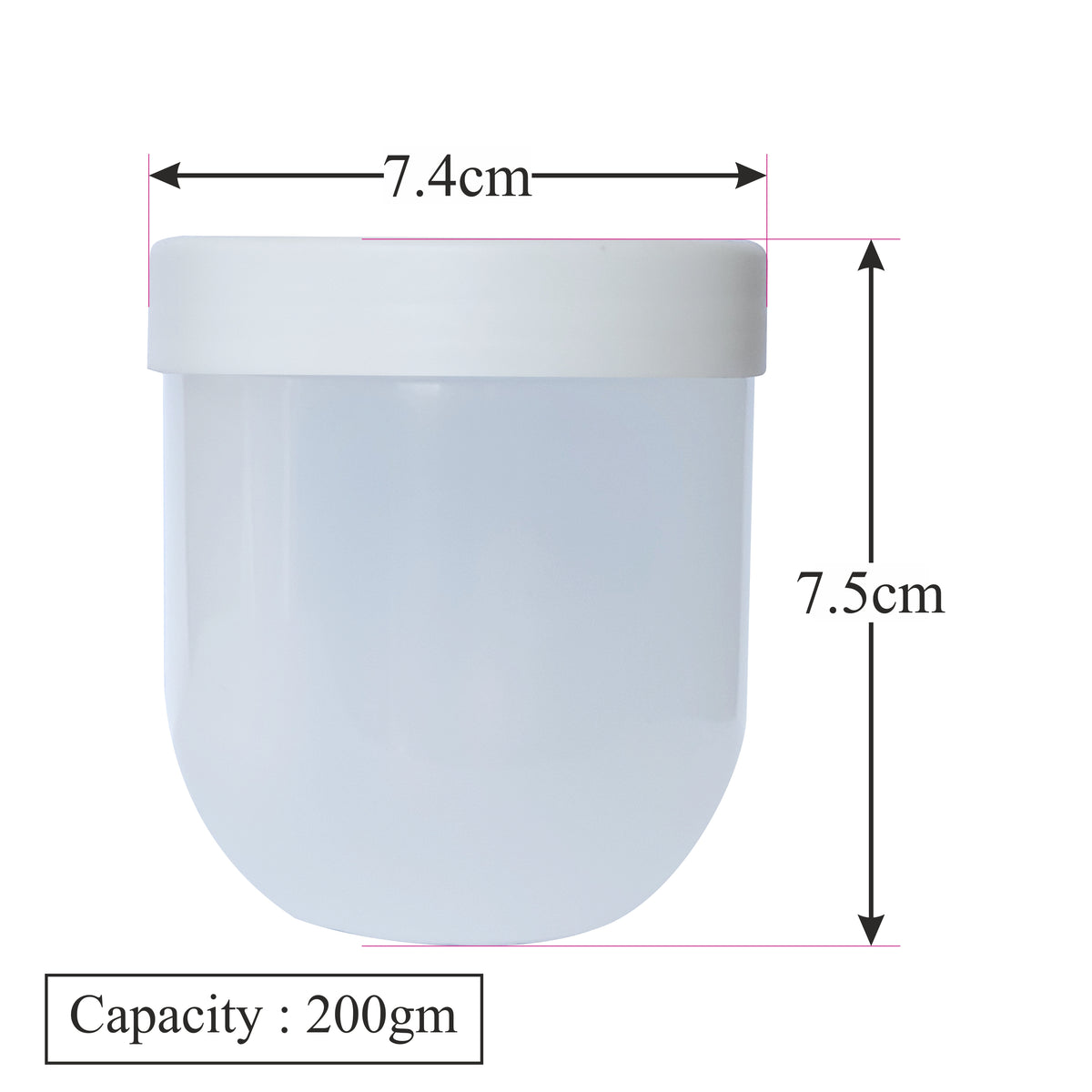 PREMIUM PEARL WHITE TRANSLUCENT YOGURT JAR |200gm| [ZMJ20] – Zenvista ...