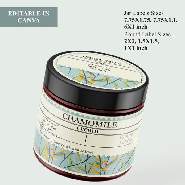 Product Label Template Editable Cosmetic Label Template Skin Care Labe ...