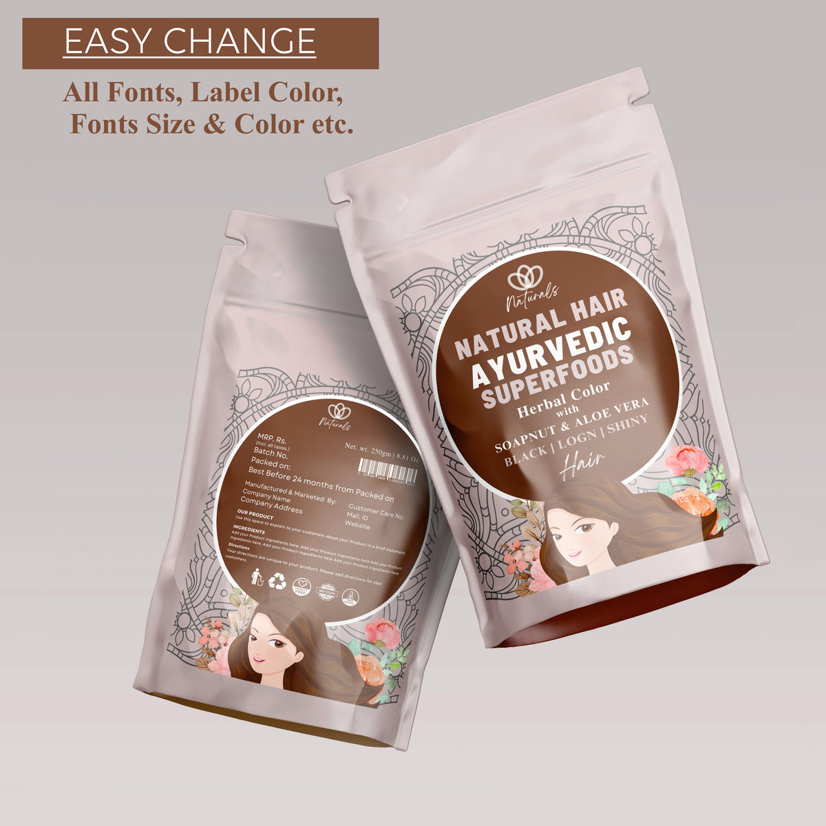 Product Label Template Editable Pouch Label Template | Soap Label | Ta ...