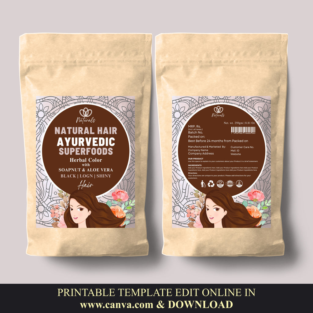 Product Label Template Editable Pouch Label Template | Soap Label | Ta ...