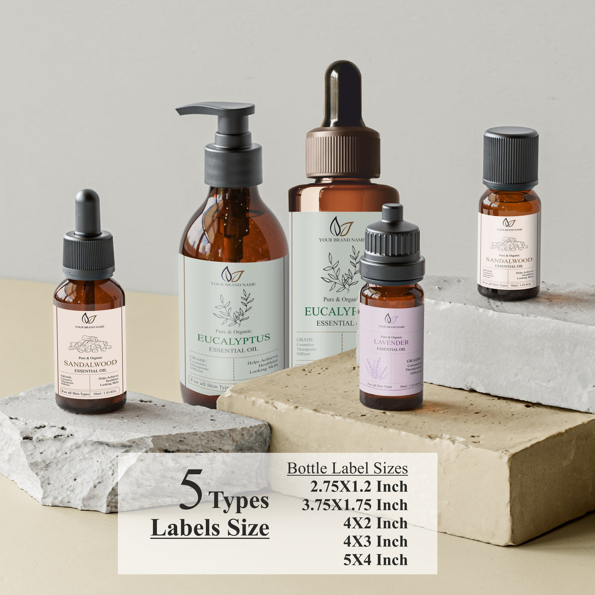 Product Label Template Editable Cosmetic Label Template Skin Care Labe ...