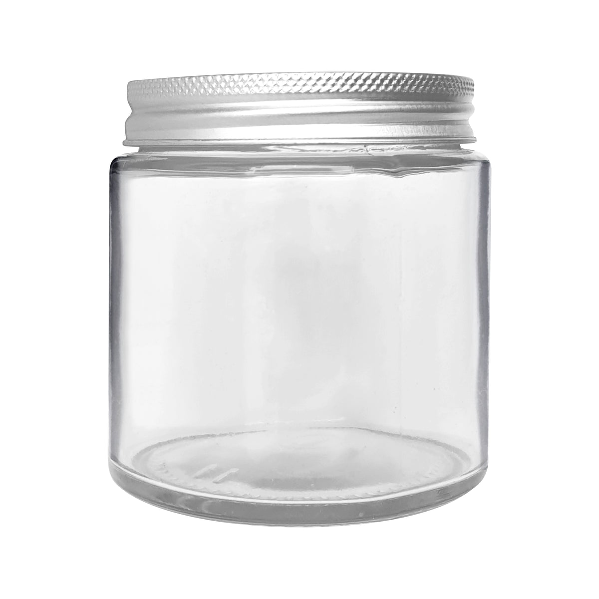 [ZMJ24] Transparent Glass Jar With Airtight Silver Tin Cap- 200gm & 10 ...