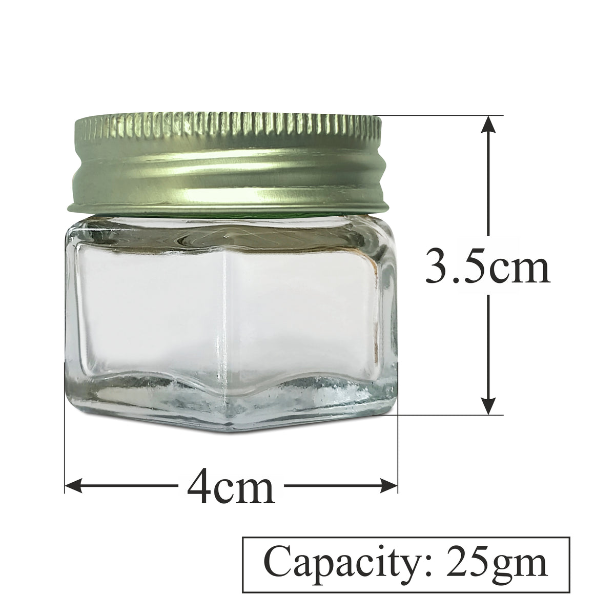 |ZMJ27| Empty Transparent Clear Glass Jar with Dull Green Tin Lid | 25 ...
